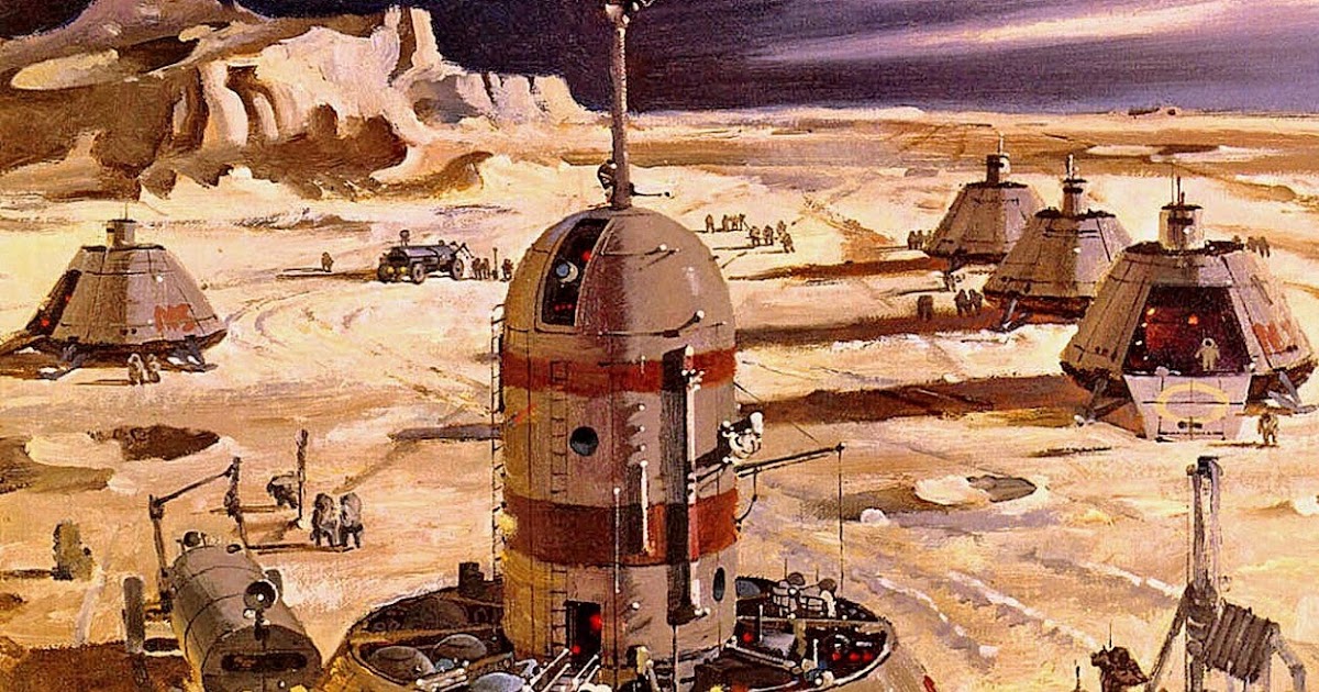 Mars outpost by Robert McCall | human Mars