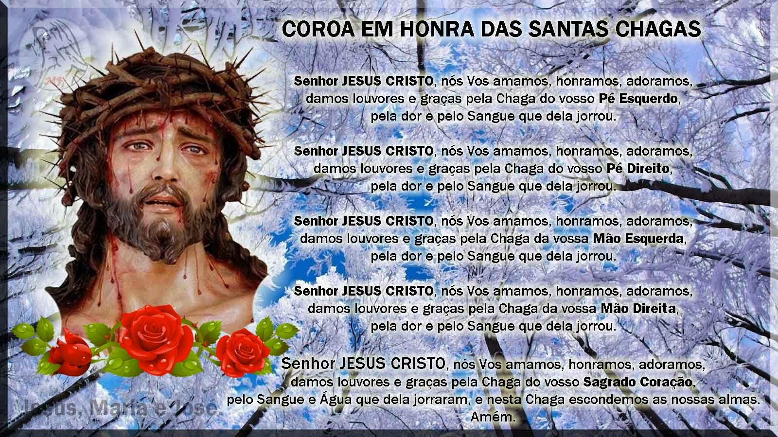 ORAÇÕES TRADICIONAIS: COROA EM HONRA DAS SANTAS CHAGAS