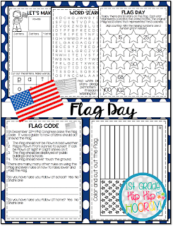 1st Grade Hip Hip Hooray!: Flag Day, June 14th