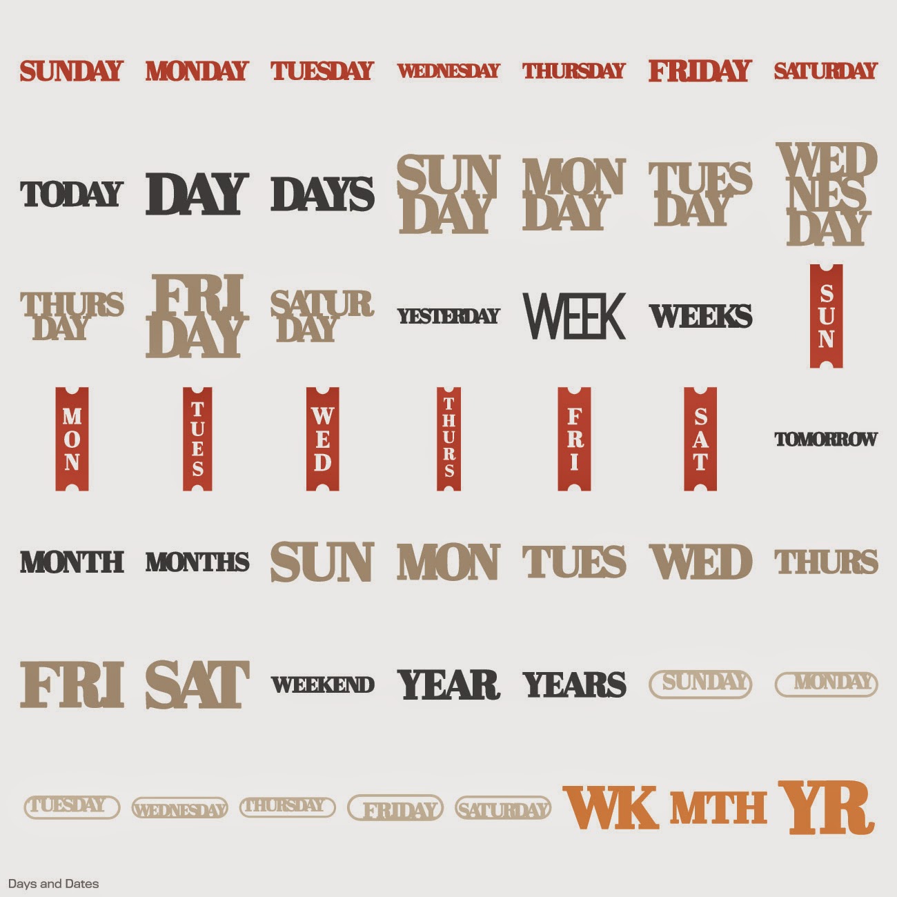 Stamps Alive!: New Cricut Cartridge Days & Dates