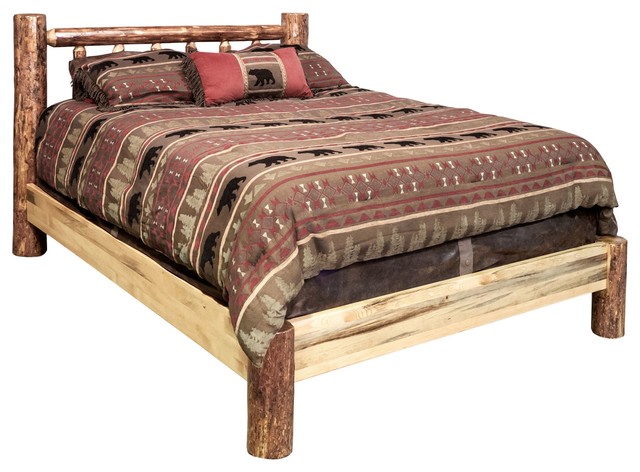 Log Bed Frame Queen - Table Frame