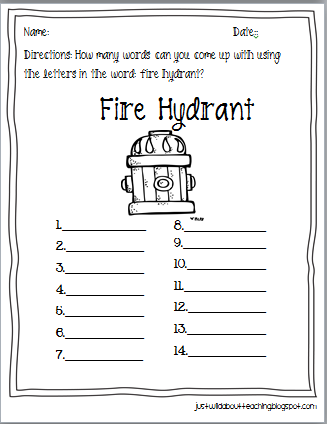 Just Wild About Teaching: 2nd Day of Giveaway and Fire Safety Craftivity!