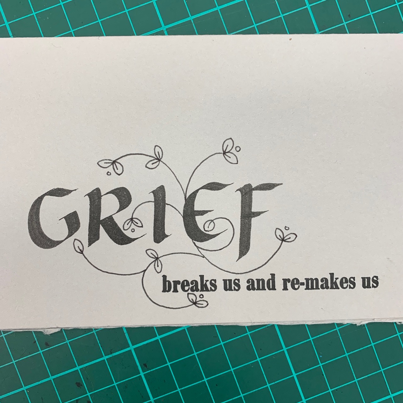 Paper Ponderings: Grief cards