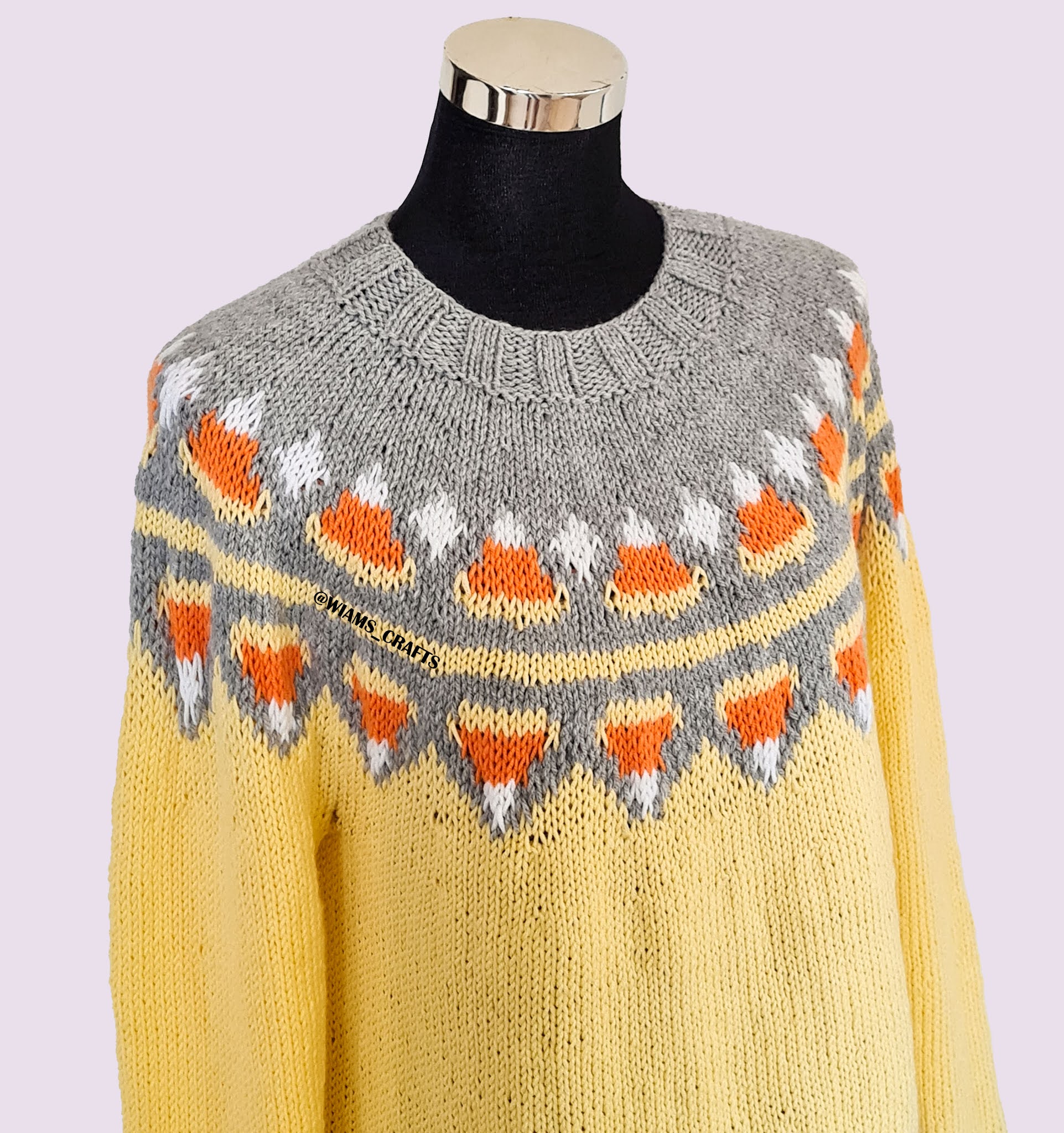 Candy Corn Sweater (Adult Size) ~ Wiam's Crafts