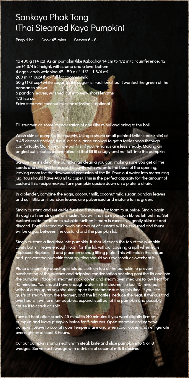 singapore shiok!: sankaya phak tong (thai steamed kaya pumpkin)