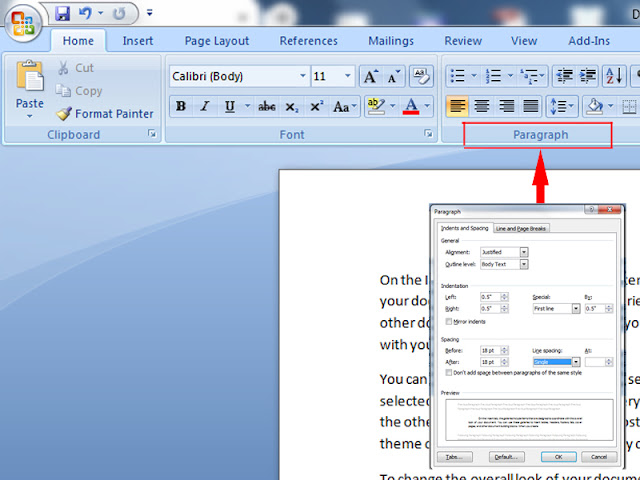 What is microsoft office word Paragraph menu | Guides365