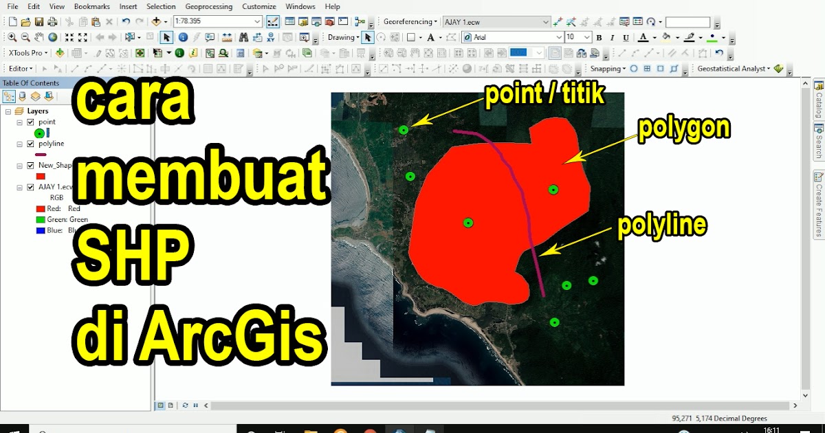 Cara Membuat Shapefile Dalam Bentuk Polygon, Polyline Dan Point Baru Di ...
