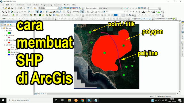 Cara Membuat Shapefile Dalam Bentuk Polygon, Polyline Dan Point Baru Di ...