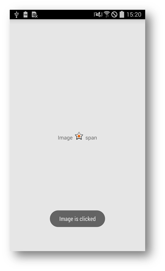 Spannable Textview With Image Clickable Android Designing