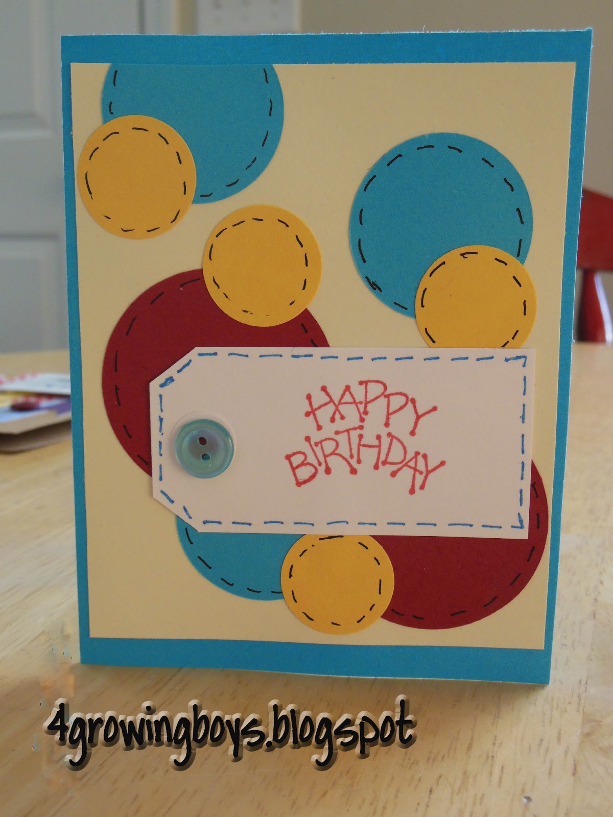 4 Growing Boys: Homemade Birthday Cards