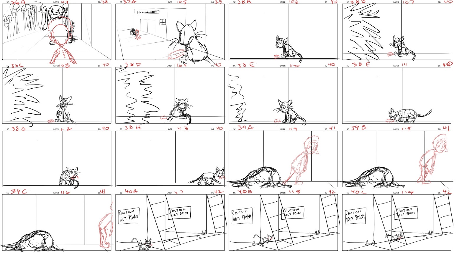 Art 353A: Storyboard Panels Complete Rough Draft