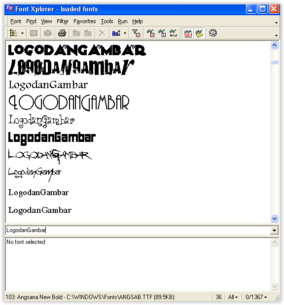 Load font