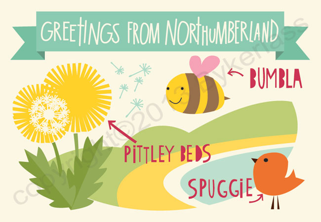 bykerlass: Northumbrian Dialect Postcards