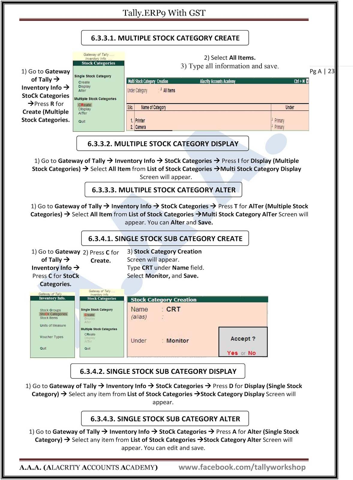 TALLY BASICS (PART A)