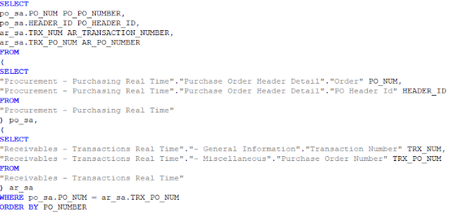 Create a complex multi-subject area analysis in Oracle Transactional ...