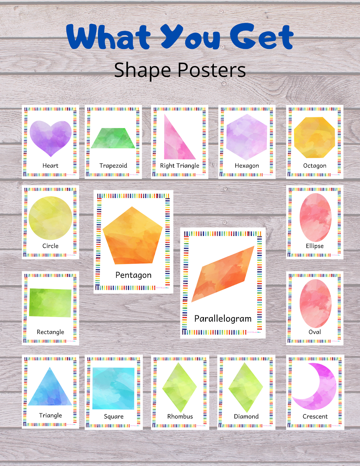Messy, Beautiful, Fun: Printable Shapes Pack Teaches All These Shapes!