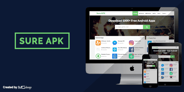Sure APK Premium Blogger Template Free Download 2020