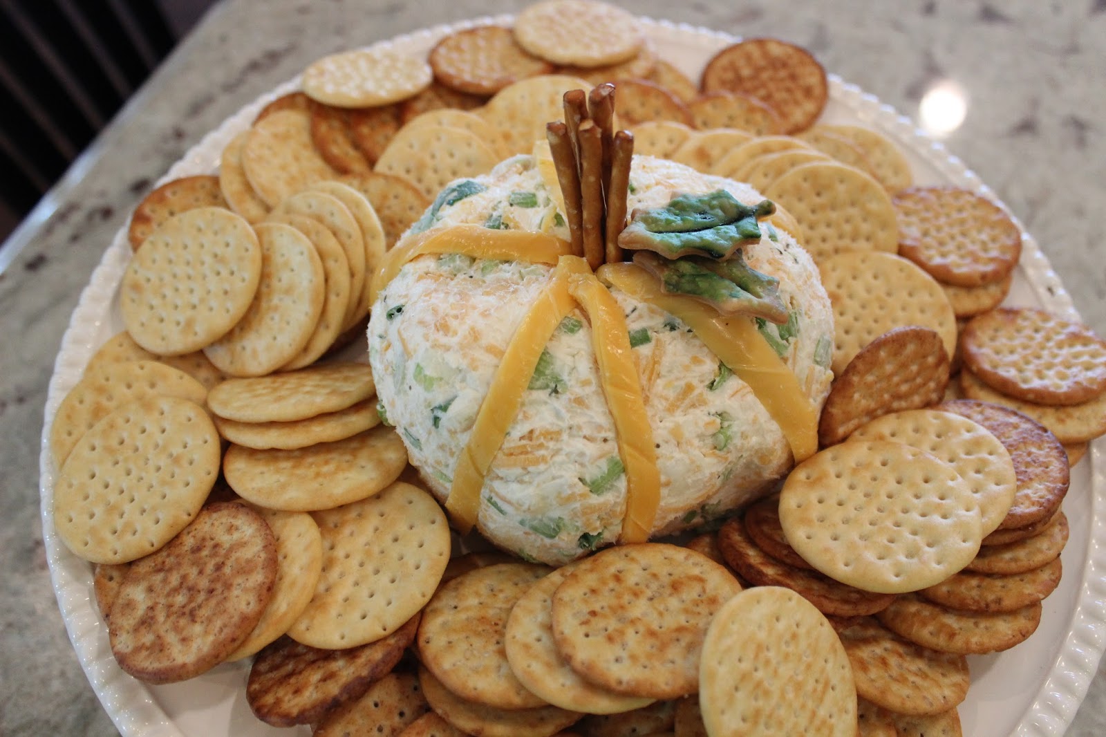 15009 Farmhouse: Pumpkin Shaped Cheese Ball..... Farmer Approved