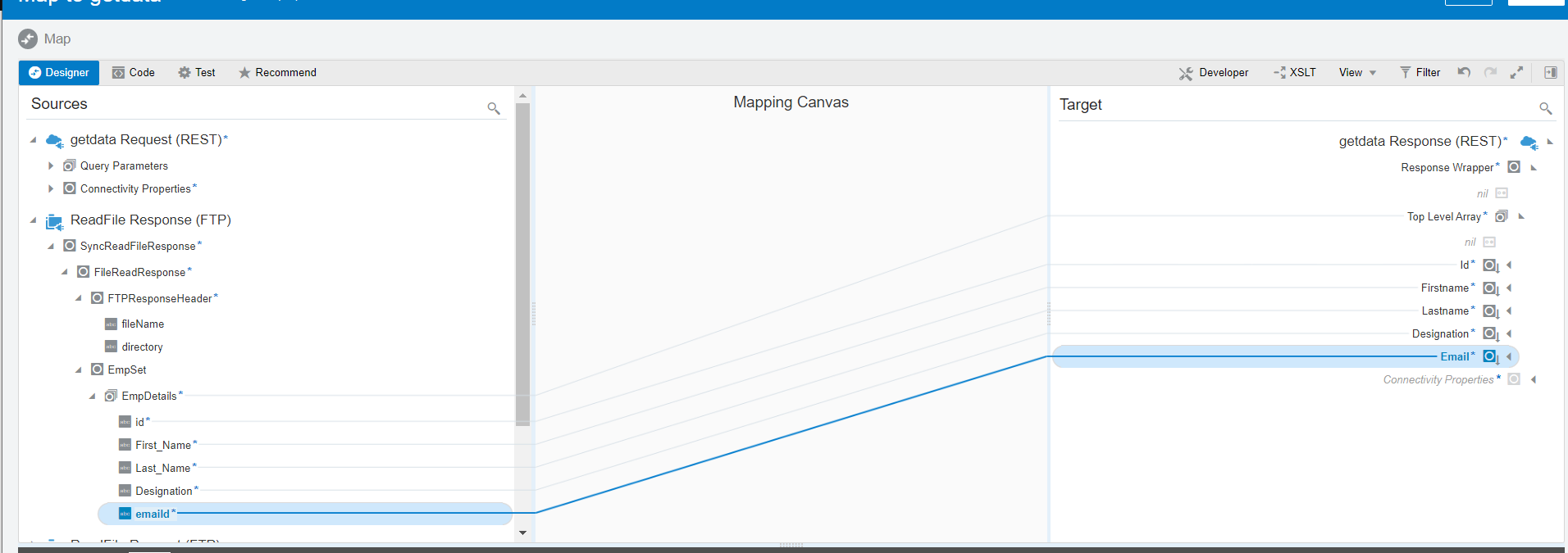 Creating a REST API with JSON payload in OIC to read CSV based files