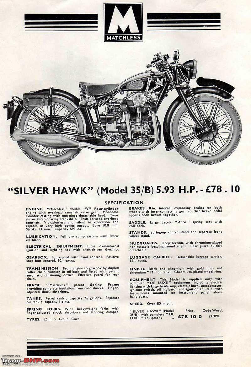 DARK CHOPPERS - BRASIL: Matchless silver hawk Model 35/B 1931