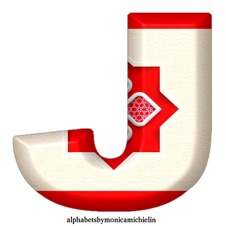 M. Michielin Alphabets: RED ARABIC DAMASK ALPHABET LETTERS PNG AND ...