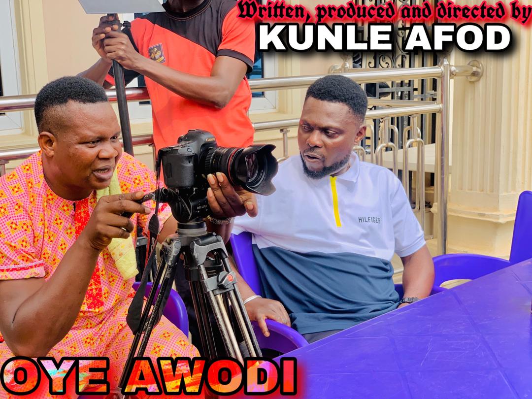 Behind the scene of the movie Oye Awodi by Kunle Afod - 9JARINGOUT