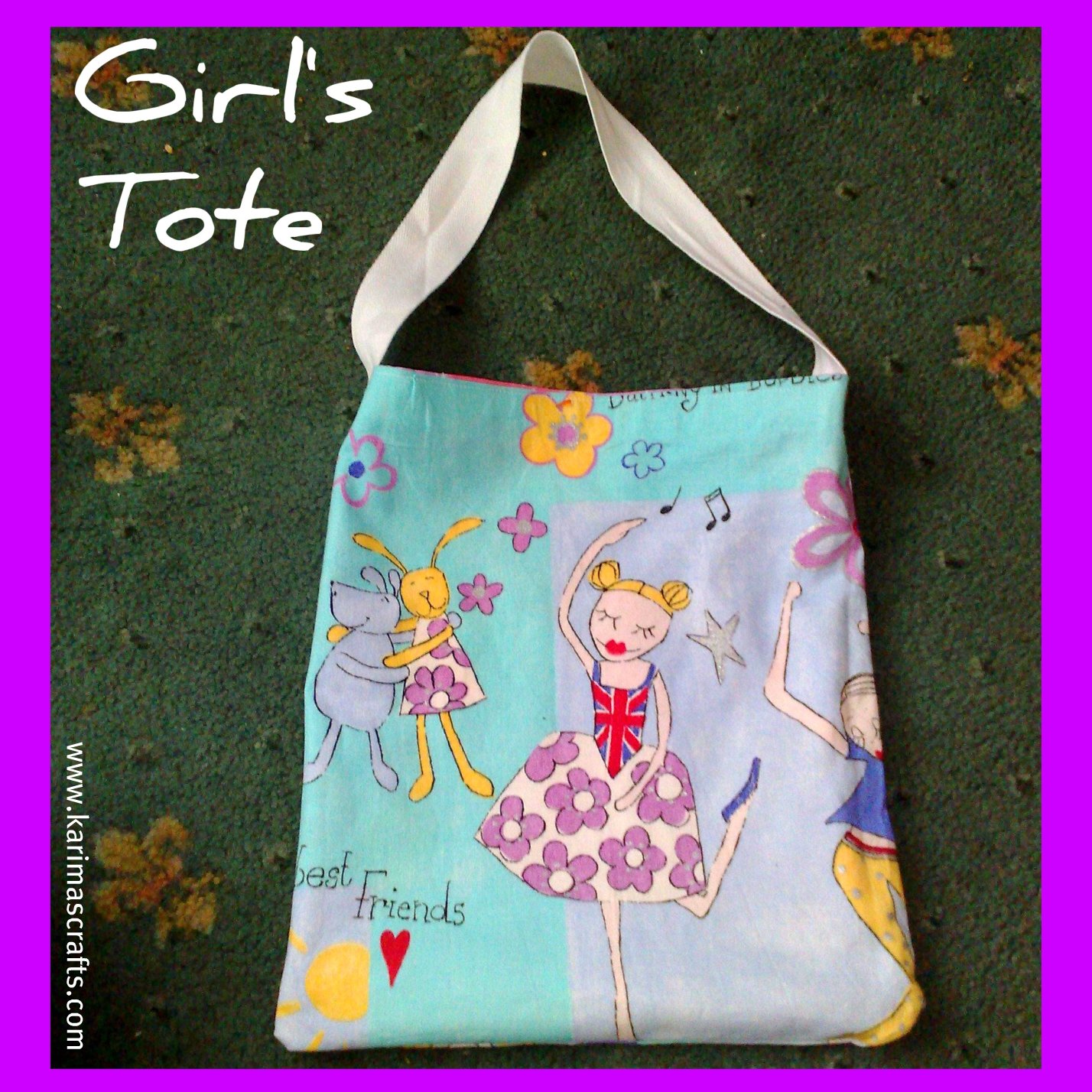 Karima's Crafts: Girl's Tote Bag
