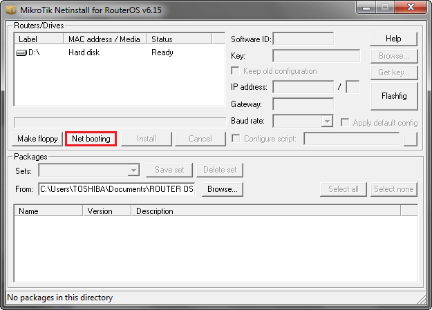 LAB 6 How To Netinstall in the Mikrotik Routerboard