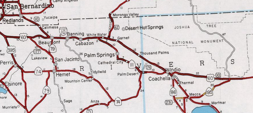 Califoooornia! (Interstate 10 west from CA 86 through Coachella Valley ...