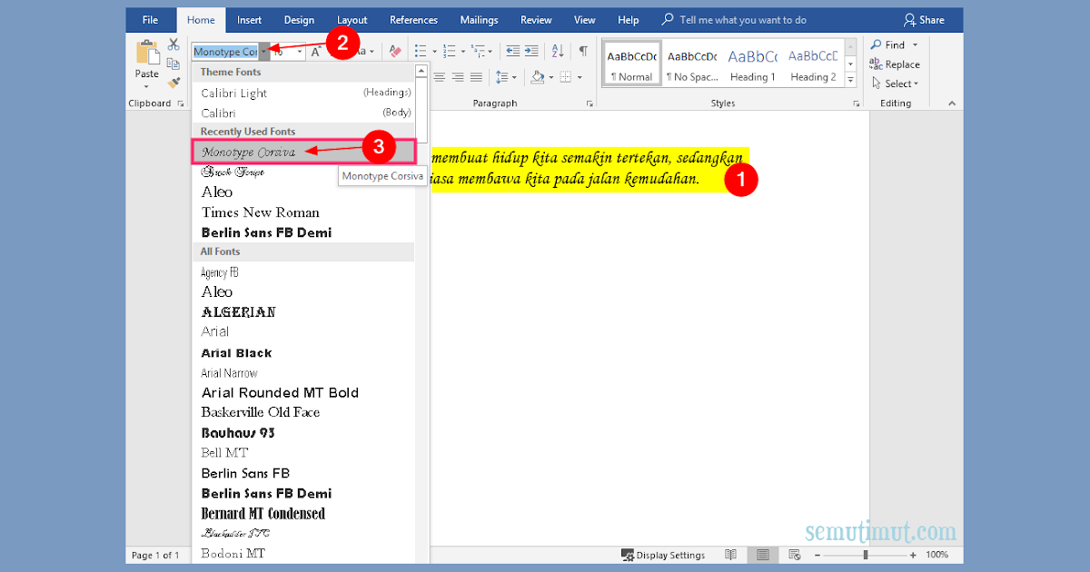 Cara Membuat Tulisan Besar Di Word Tulisan Bawah Spasi - Resep Nusantara