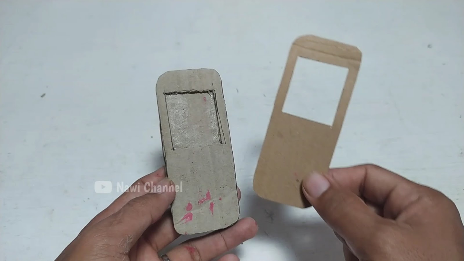 Cara Membuat hp mainan dari Kardus - Nawi Channel