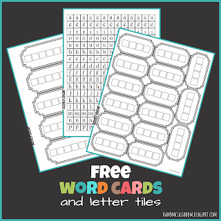 KM Classroom: Letter Tiles and Word Cards Freebie