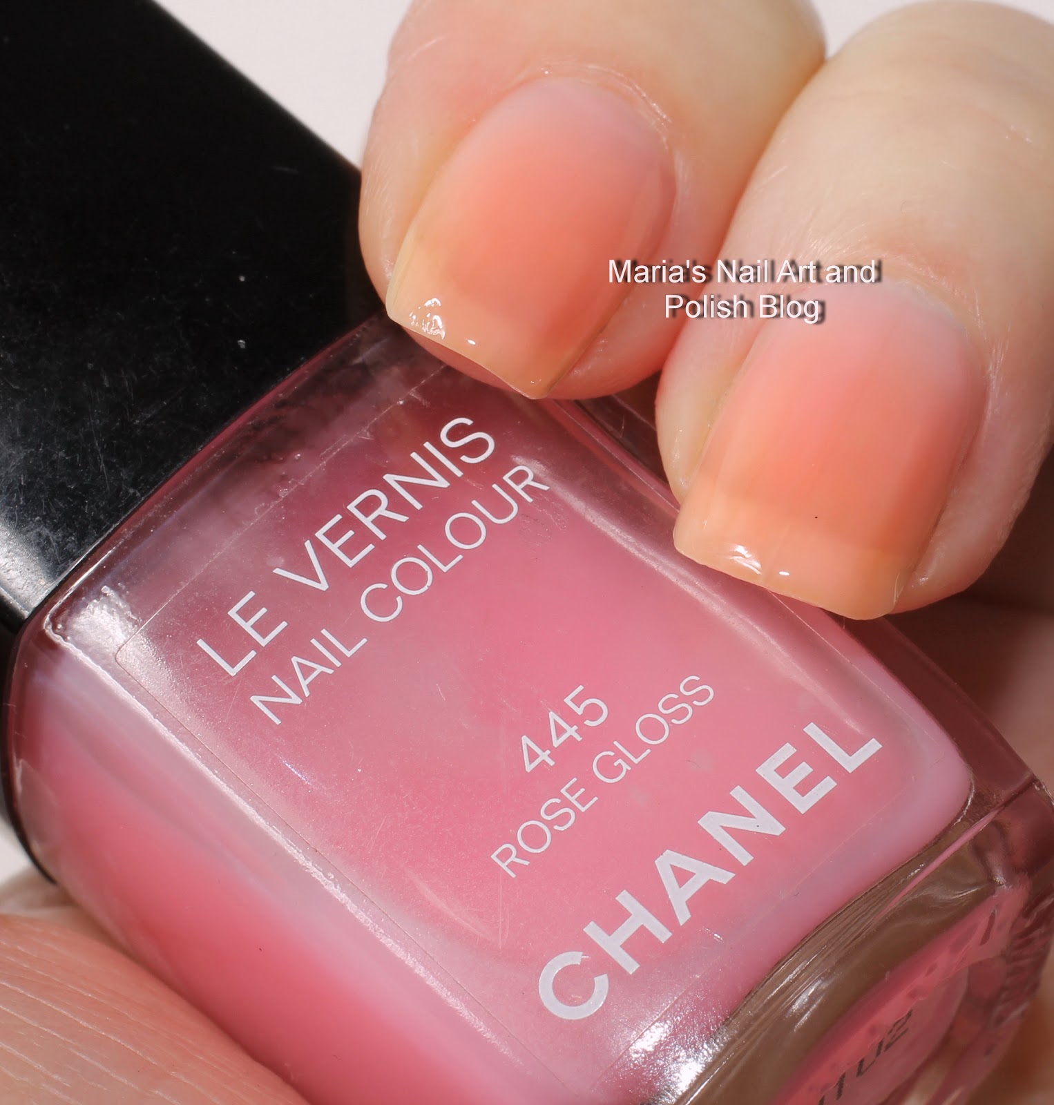Marias Nail Art and Polish Blog: Chanel Rose Gloss 445 swatches