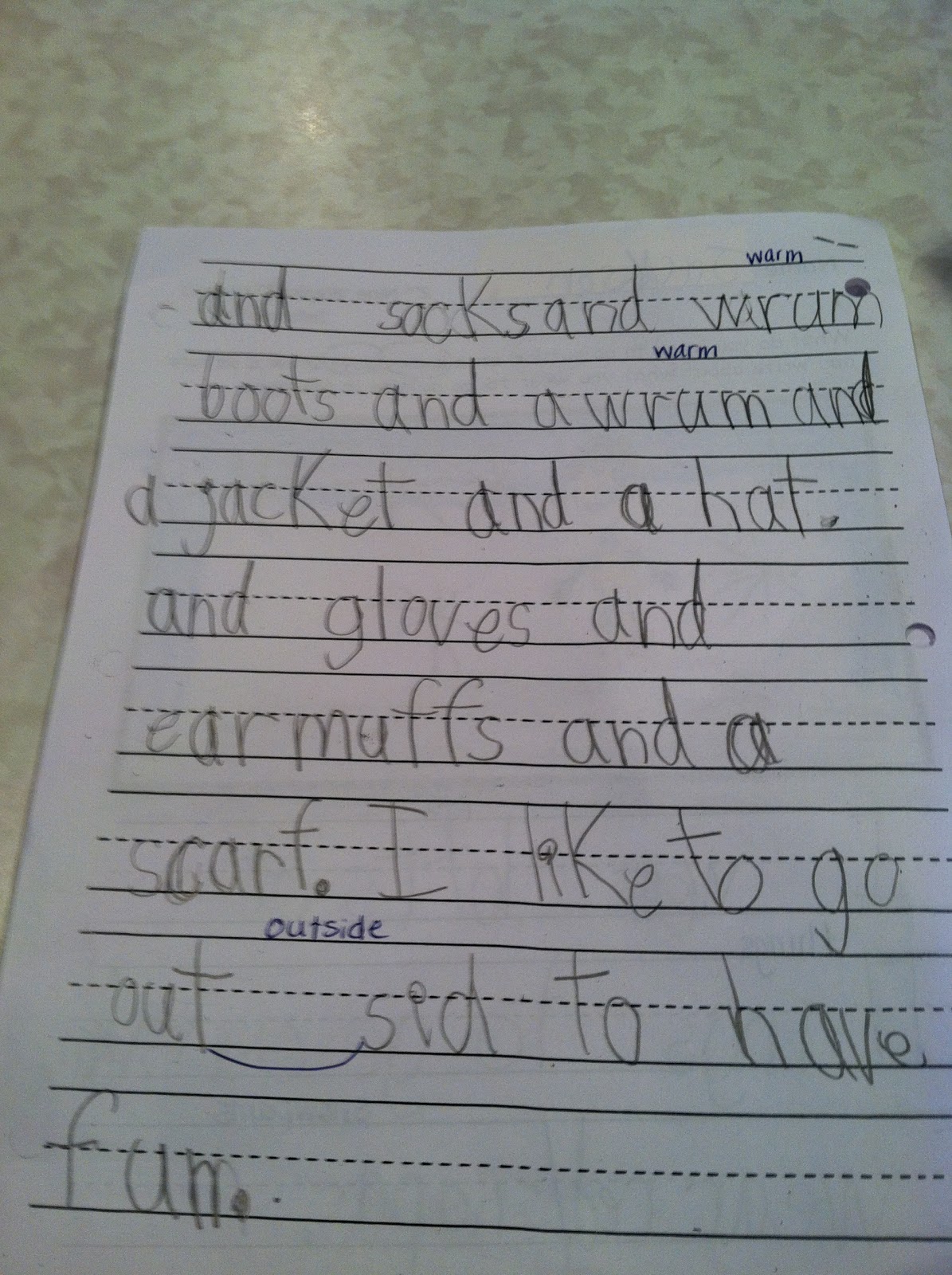 Busy Bees January Kindergarten Writing Samples Busy Bees January Kindergarten Writing Samples