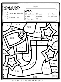 An Apple For The Teacher: Veterans Day Color By Number