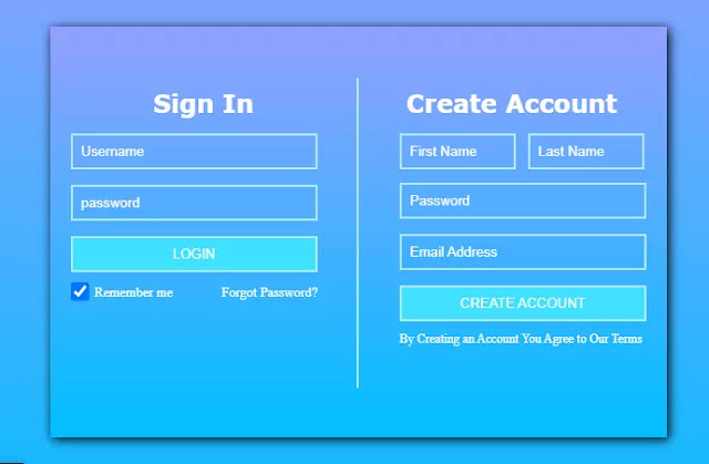 Simple Linear Gradient SignIn & LogIn form using HTML & CSS - oklesson