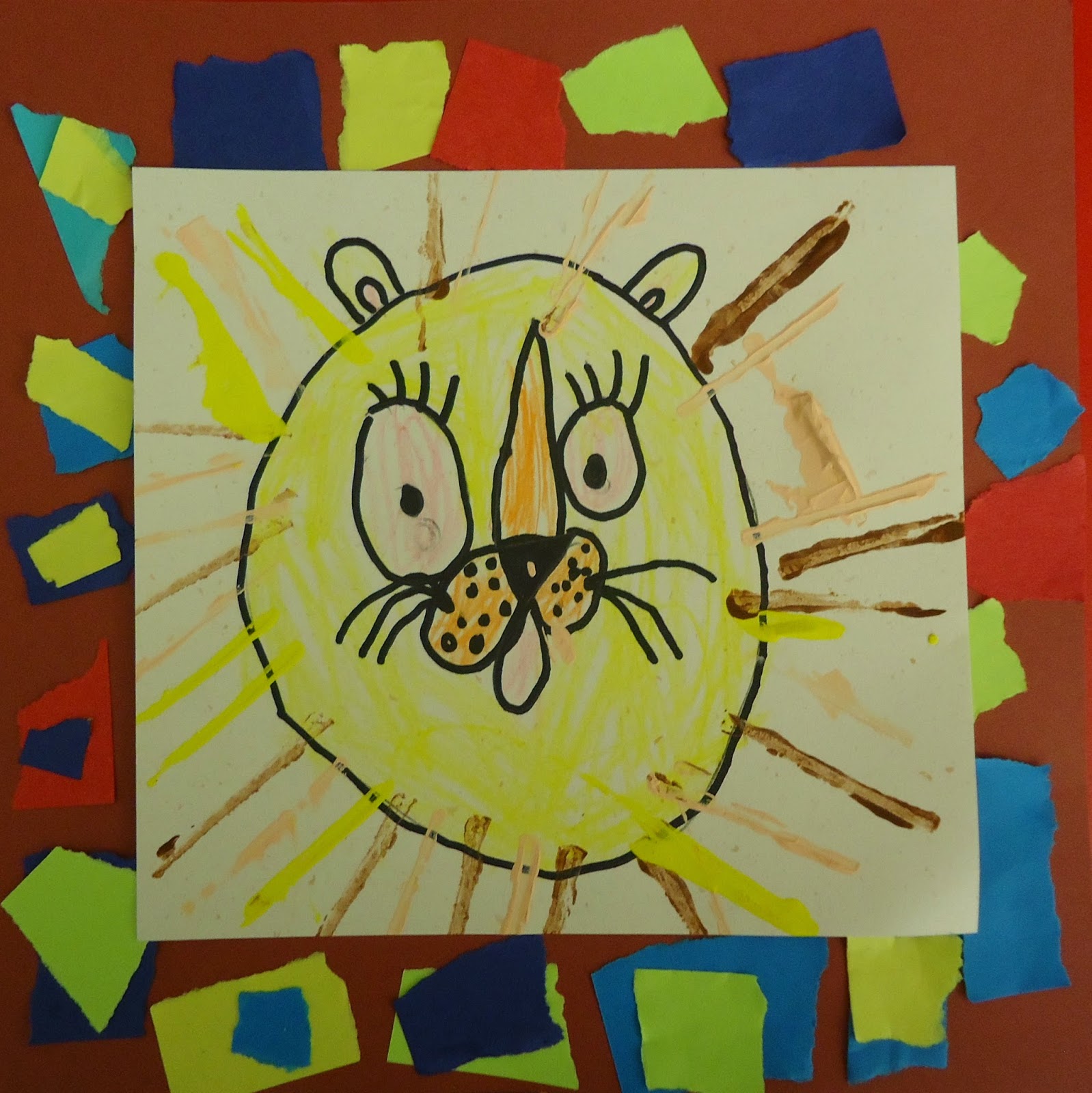 Mini Matisse: Kindergarten Lions: Drawing and Pasting and Printing ...