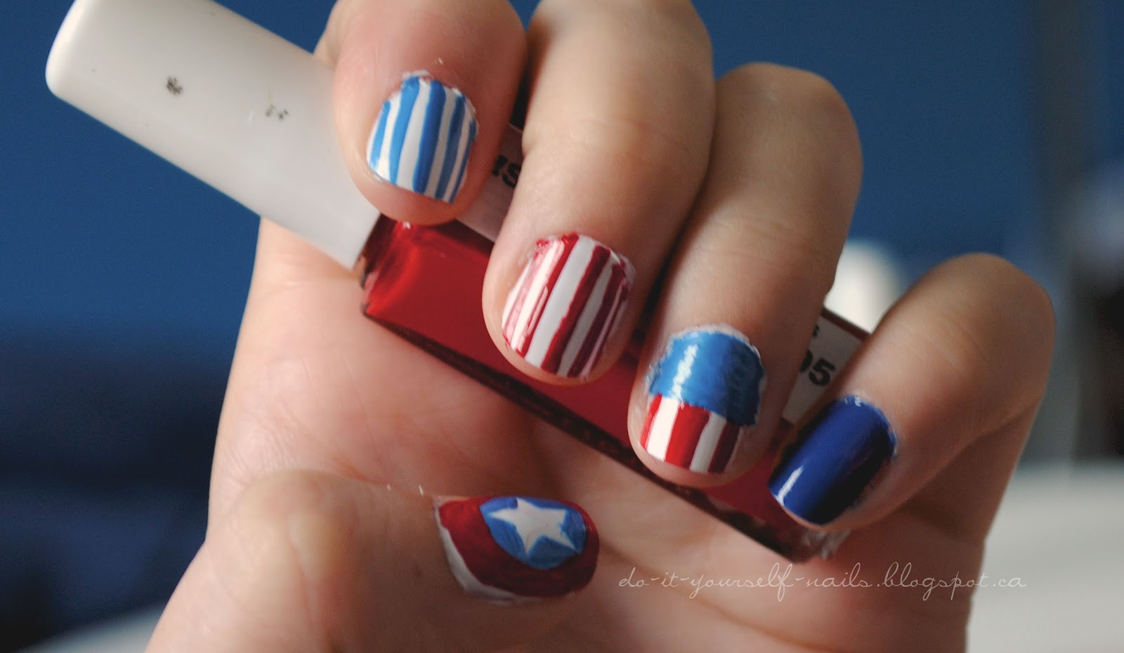 DIY Nails: Captain America