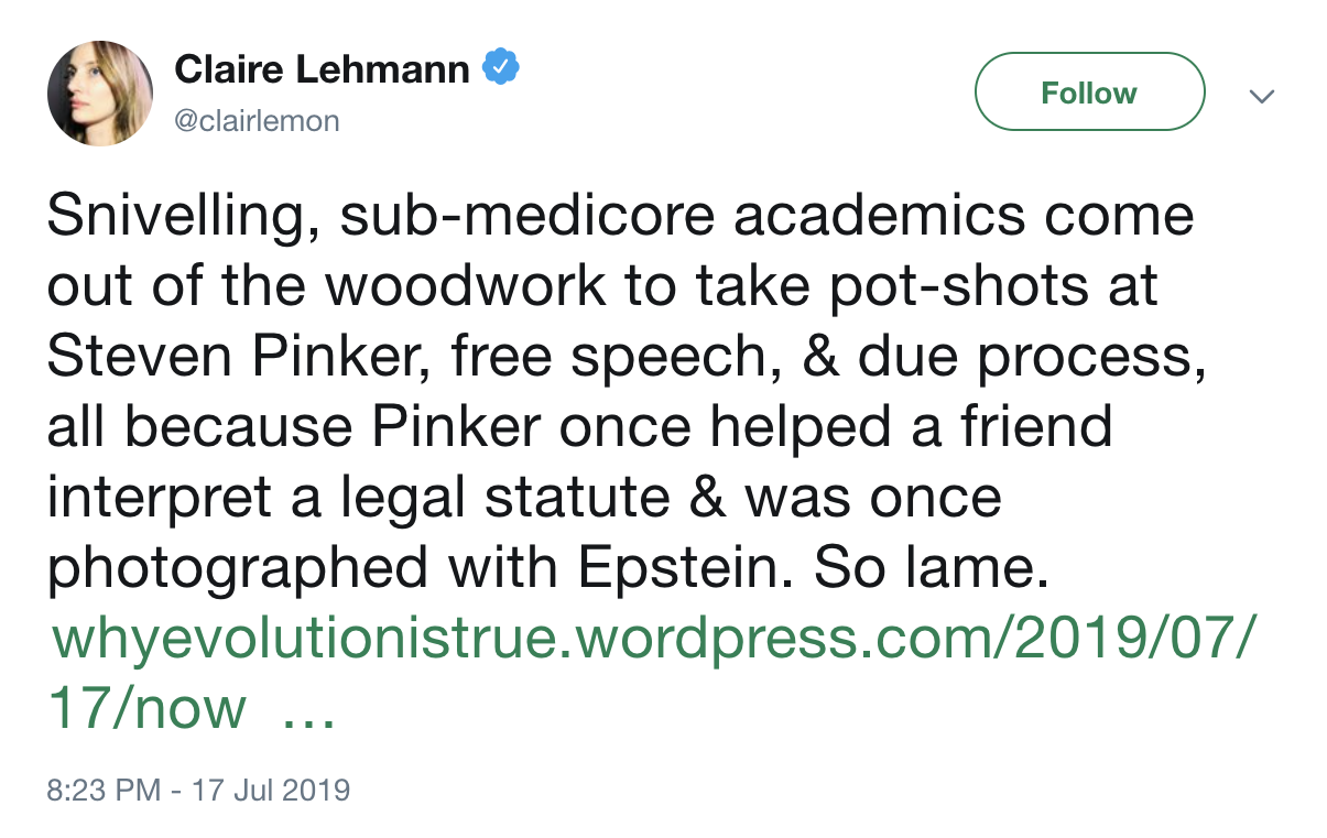PINKERITE: Quillette founder Claire Lehmann continues to make a name ...