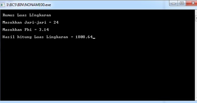 Karya Mahasiswa: C++ Rumus luas Lingkaran, Segitiga, dan Trapesium