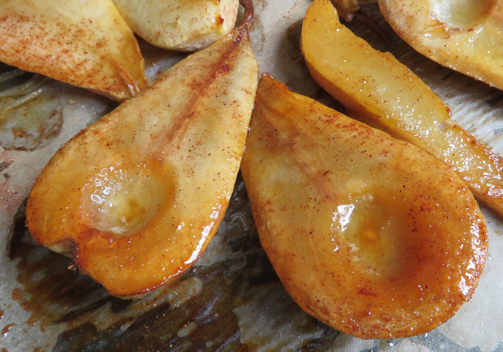 Roasted Pears with Honey, Cinnamon & Cardamom | The English Kitchen