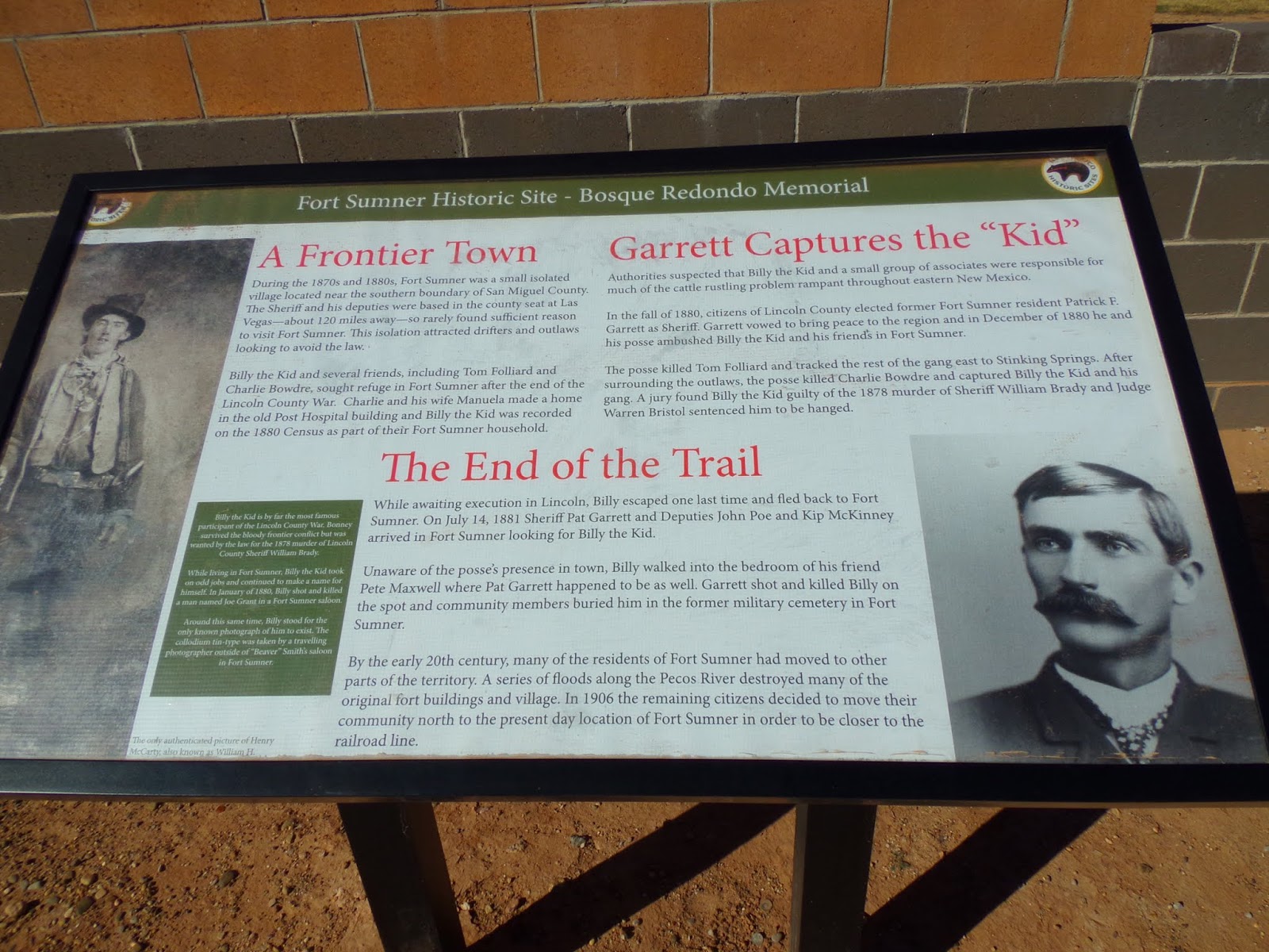 Billy the Kid Museum - Bosque Redondo Museum - Old Fort Sumner