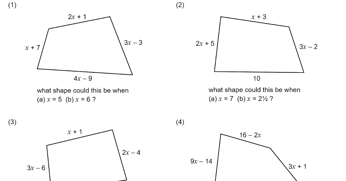 MEDIAN Don Steward mathematics teaching: expressions quadrilaterals