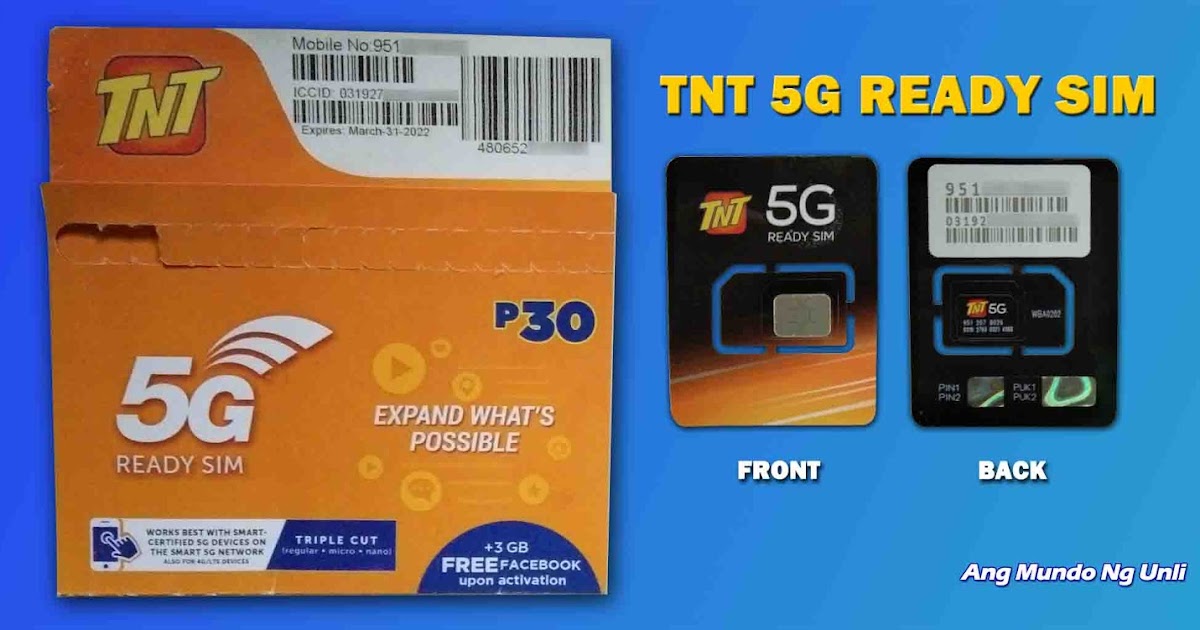 TNT 5G Ready Sim Is Now Available in the Market.