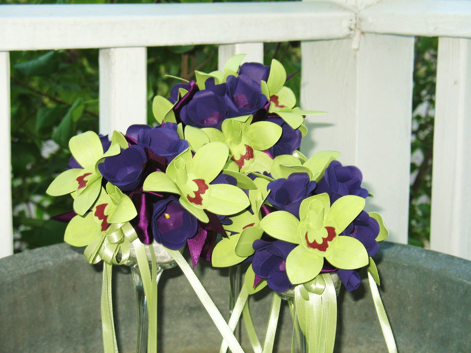 Zoe Bean Design: Purple and chartreuse wedding