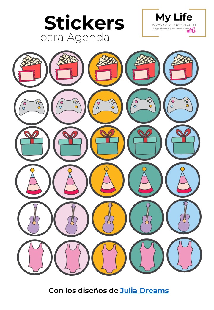 STICKERS PARA AGENDA DESCARGA GRATIS