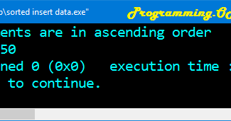 Program in C and C++ to insert elements in an array in sorted ascending ...
