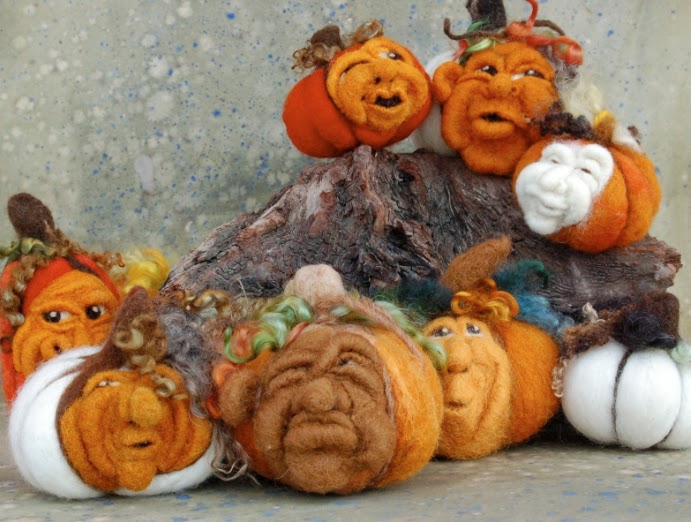 Sarafina Fiber Art: Needle Felted Pumpkins