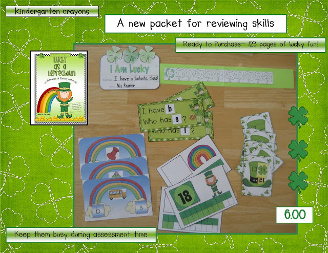 Kindergarten Crayons: I'm As Lucky As A Leprechaun!
