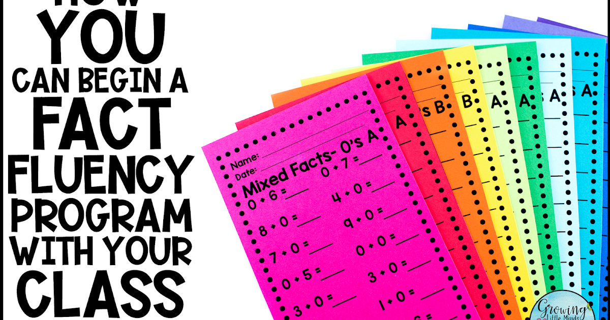 Growing Little Minds: How to Begin a Fact Fluency Program in your ...